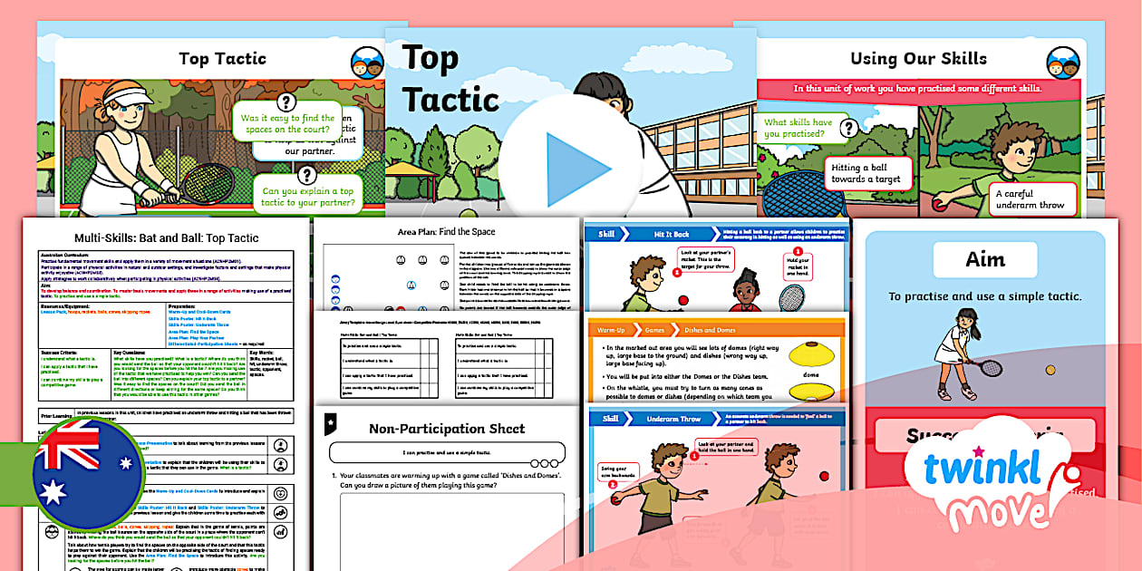 Move PE Year 2 Multiskills Bat and Ball Lesson 3: Top Tactic