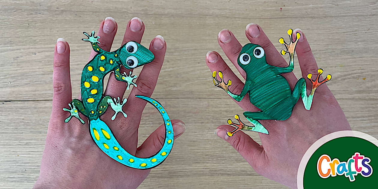 Paper Amphibian and Reptile Finger Companion (teacher made)