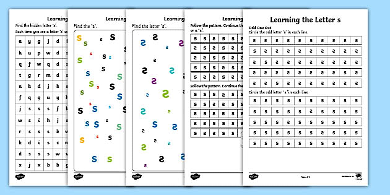 Letter S Reversal Worksheets (Teacher-Made) - Twinkl