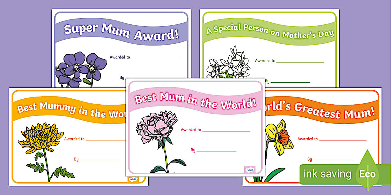 Mother's Day Certificates (teacher made) - Twinkl
