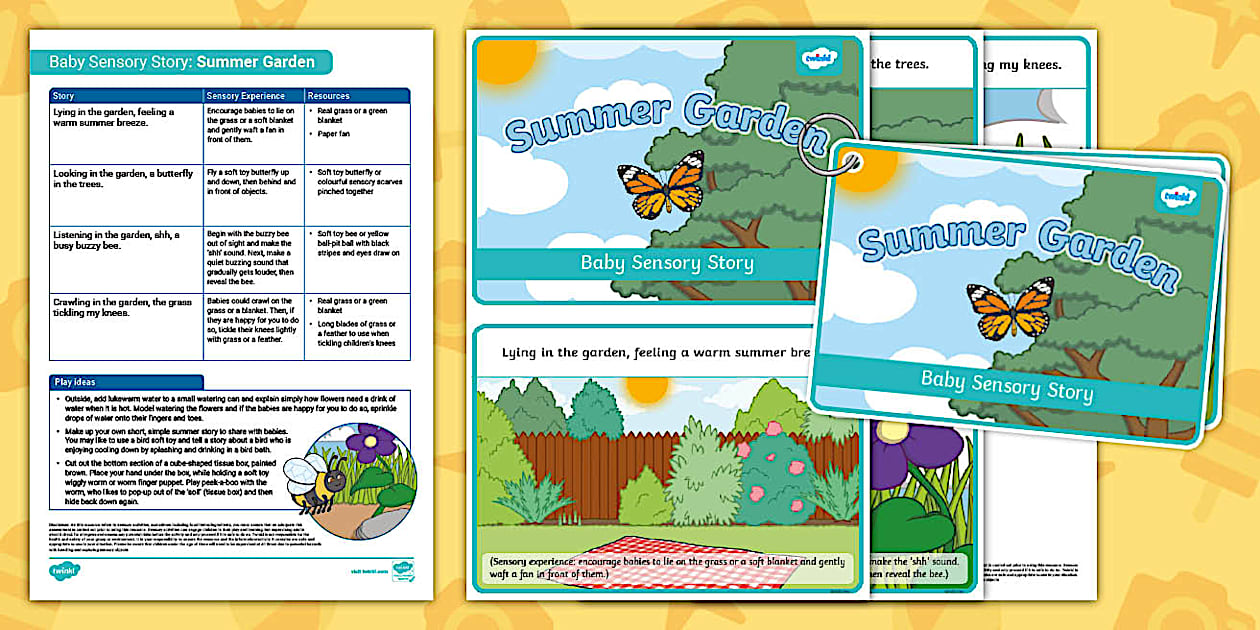 Baby Sensory Story: Summer Garden - Twinkl