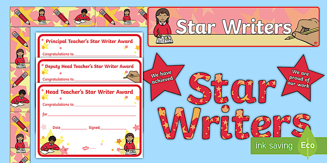 CfE Whole School Star Writers Display Pack (teacher made)