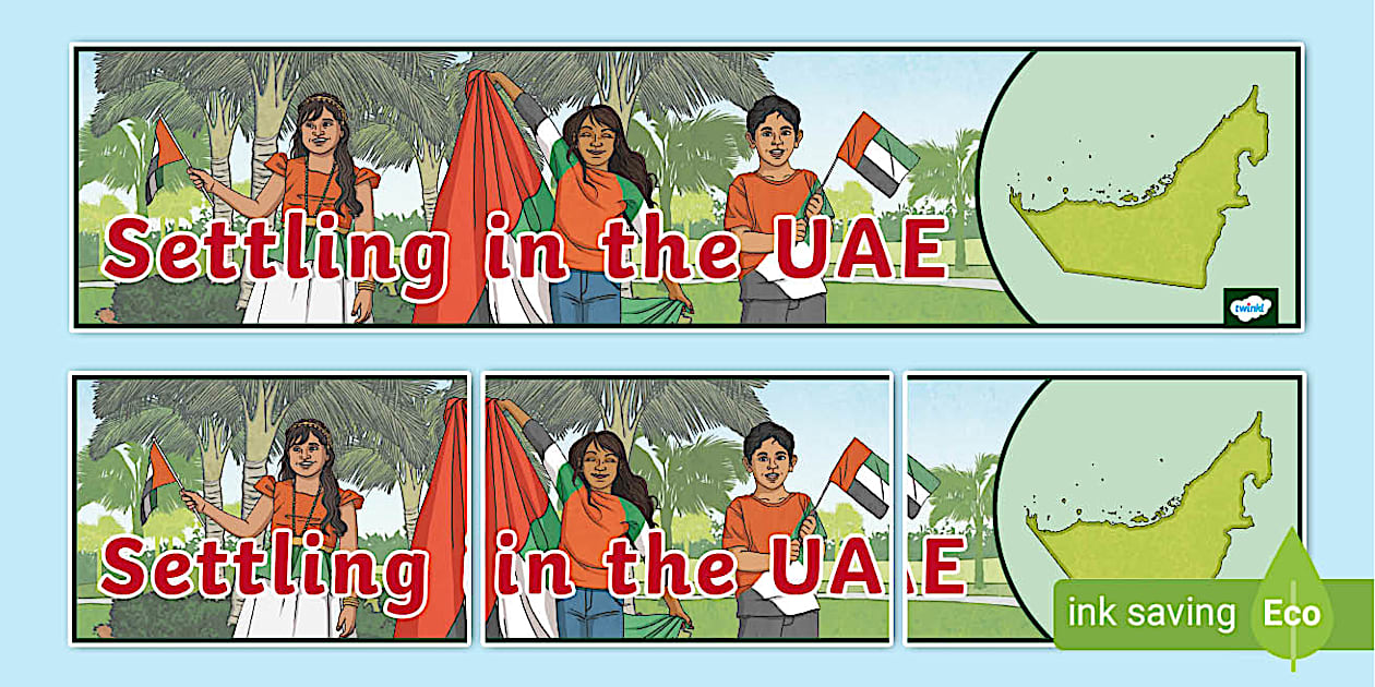 Settling in the UAE - Display Banner (teacher made) - Twinkl