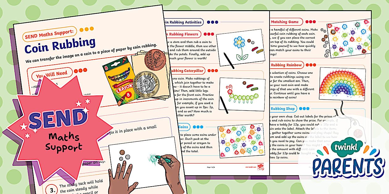 SEND Maths Support: Coin Rubbing (Year 2) (teacher made)