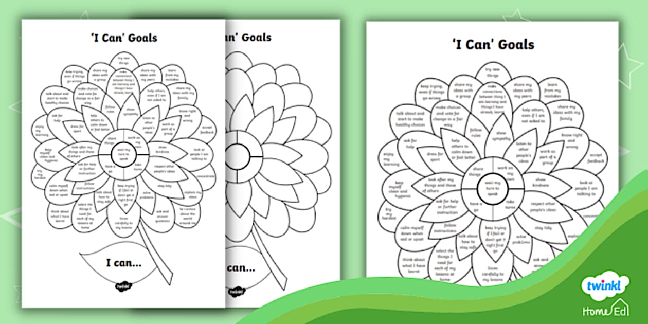 I Can Goals for Home Education (Teacher-Made) - Twinkl