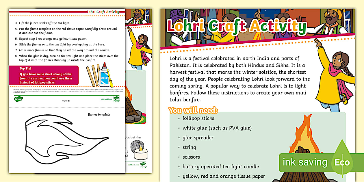 Lohri Craft Activity