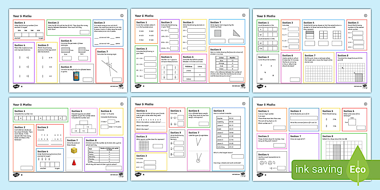 Year 5/Year 6 Number 1 Maths Activity Mats (teacher made)