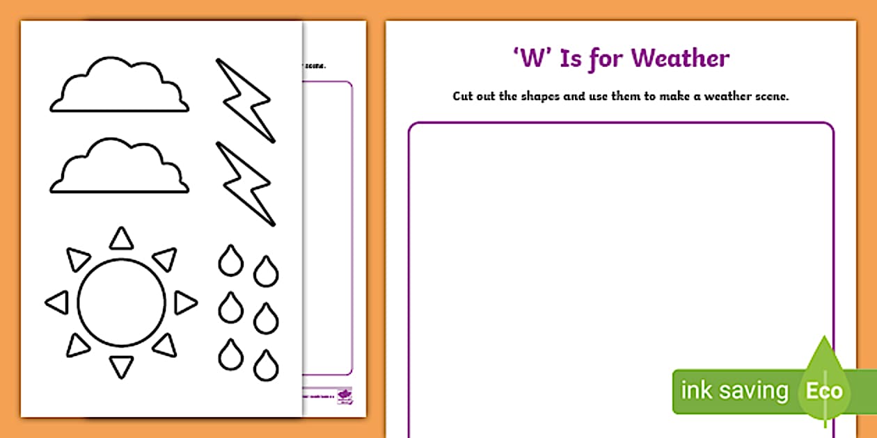 SA 'W' Is for Weather Craft (teacher made) - Twinkl