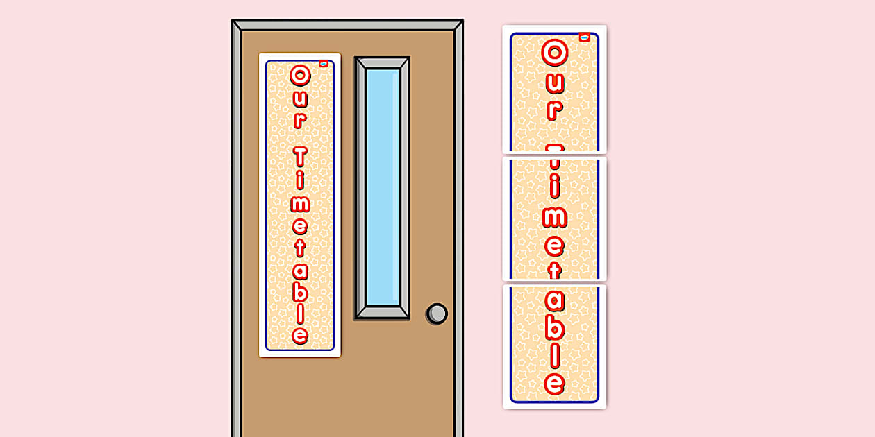 Our Timetable Vertical Display Banner (teacher made)