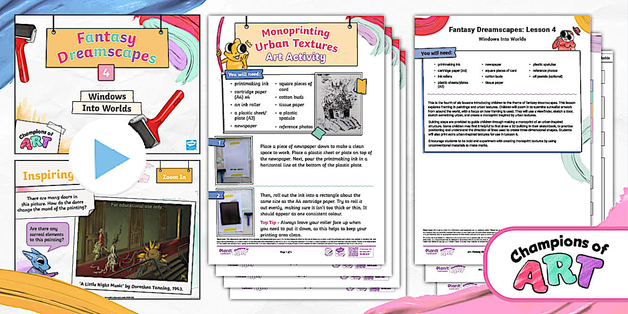 Champions of Art: LKS2 Fantasy Dreamscapes - Lesson 4