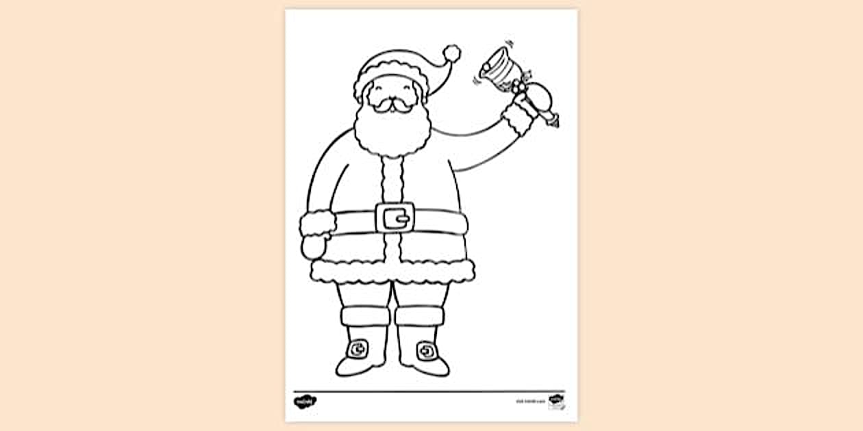 Father Christmas Colouring Sheet | Colouring Sheets - Twinkl