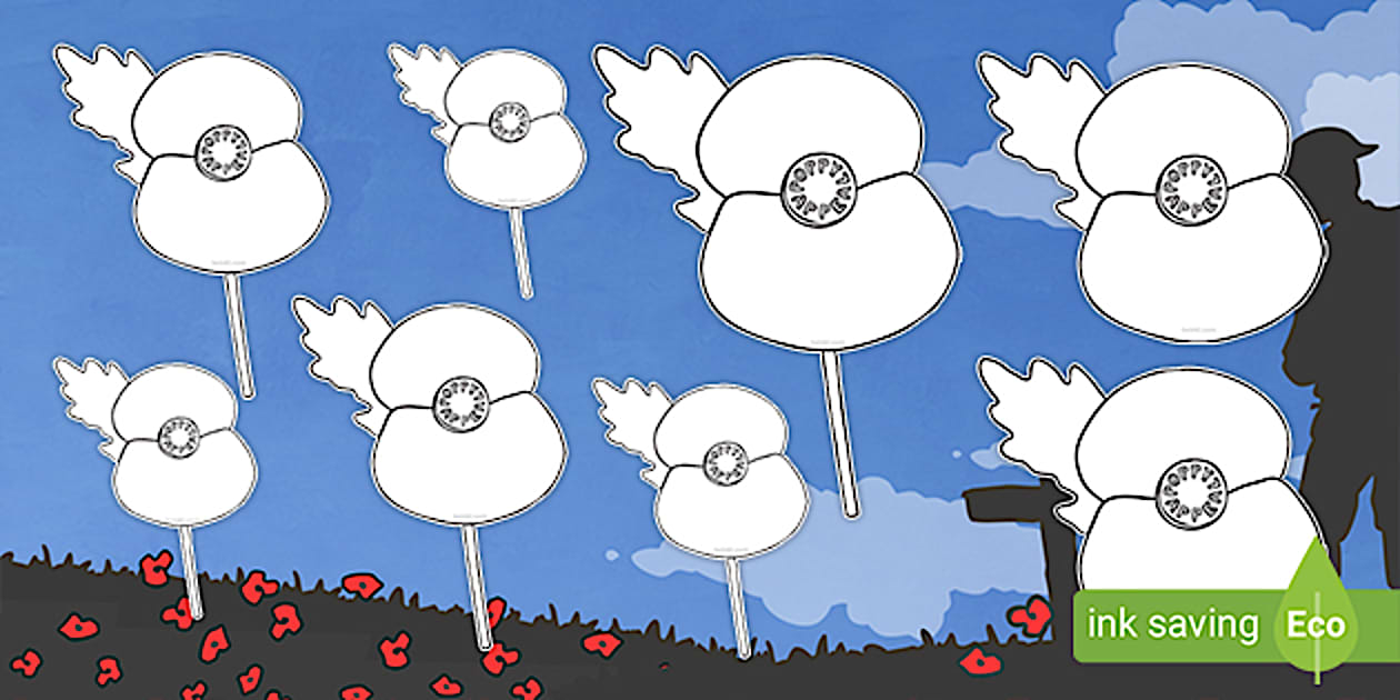 Poppy Template | PDF Resources | Remembrance Day Early Years