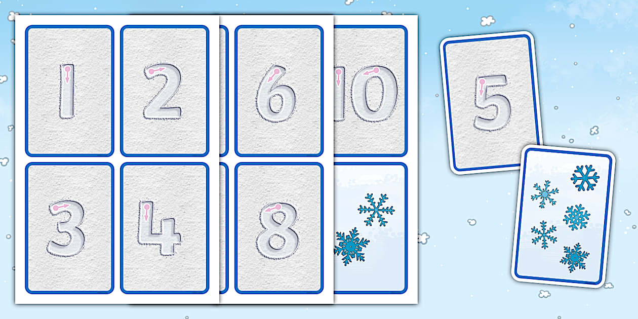 👉 Polar Regions Counting and Number Formation 1-10 Cards