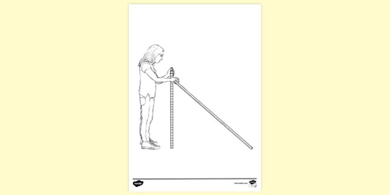 Child Measuring Height of Ramp Colouring Sheet - Twinkl