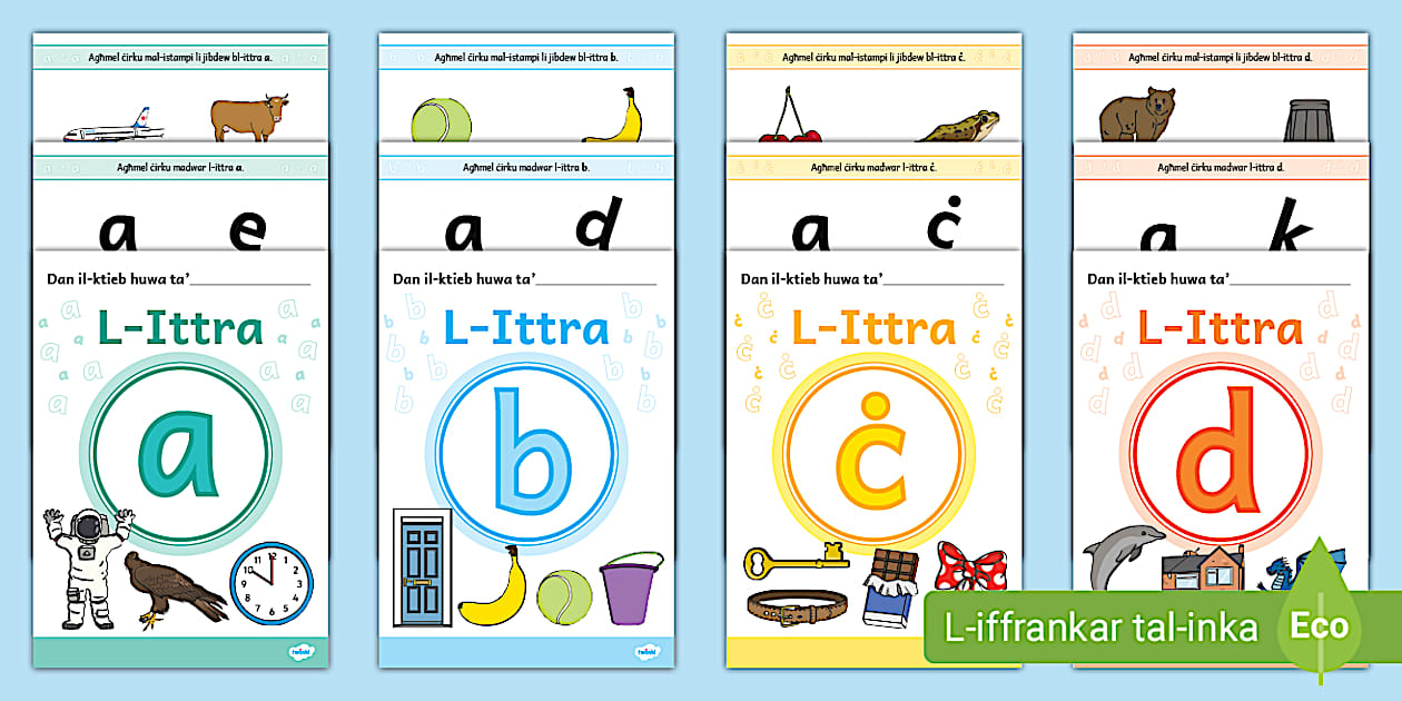 Ktejjeb tal-Alfabett mill-a-z (Ittri żgħar) (teacher made)