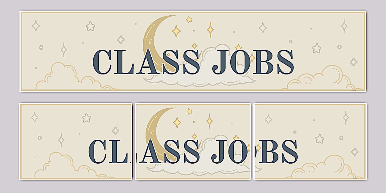 Celestial-Themed Class Jobs Display Banner (teacher made)