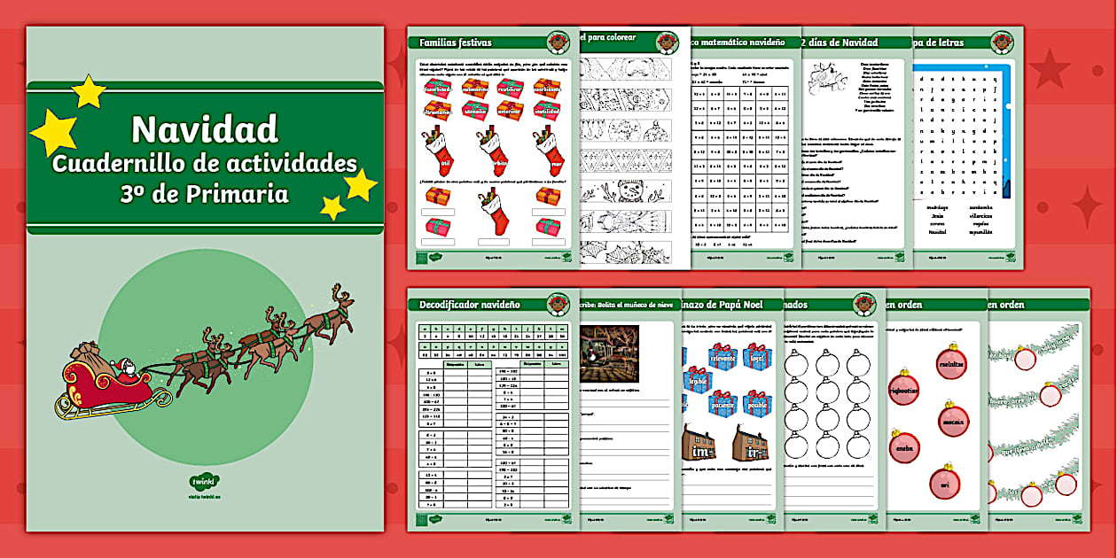 Cuadernillo de actividades: Navidad - 3º de Primaria