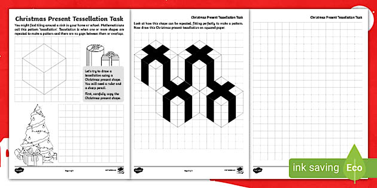Christmas Tessellation Patterns - Christmas Present Activity