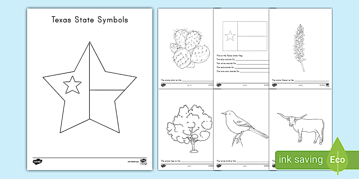 Texas State Symbols Activity Booklet - Twinkl