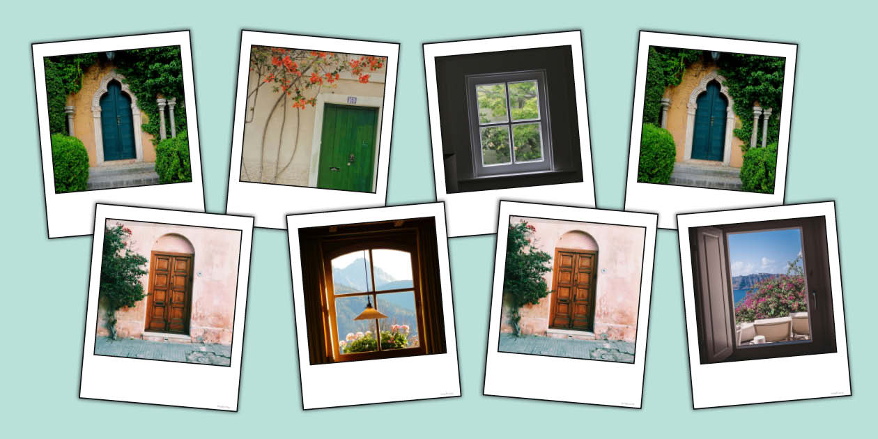 Doors and Windows Instant Photo Style Display Images