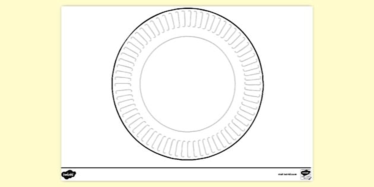 Paper Plate Colouring Sheet | Colouring | Twinkl Resources