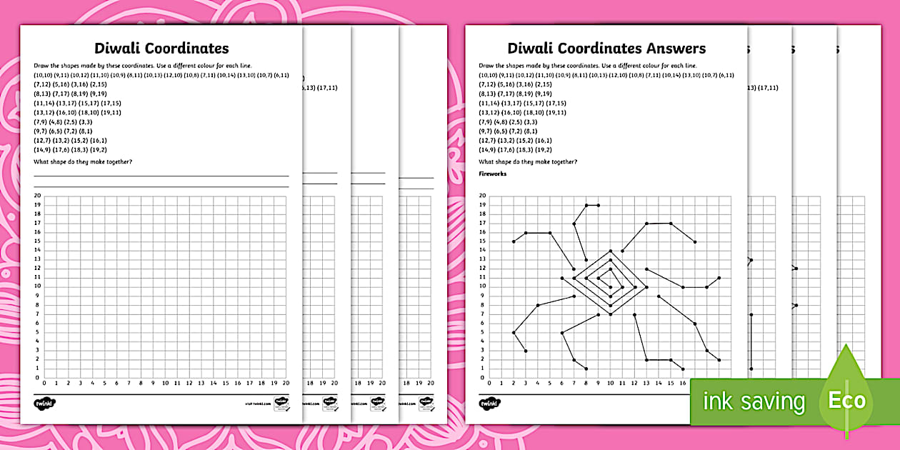 KS2 Diwali Coordinates Activity Pack - Twinkl