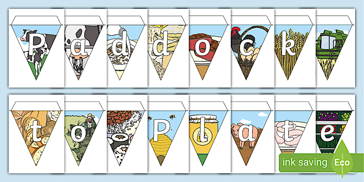 SA Paddock to Plate Display Bunting (teacher made) - Twinkl