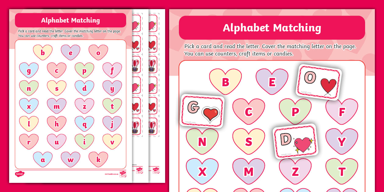 Valentines Day Alphabet Cover Up Activity (Teacher-Made)
