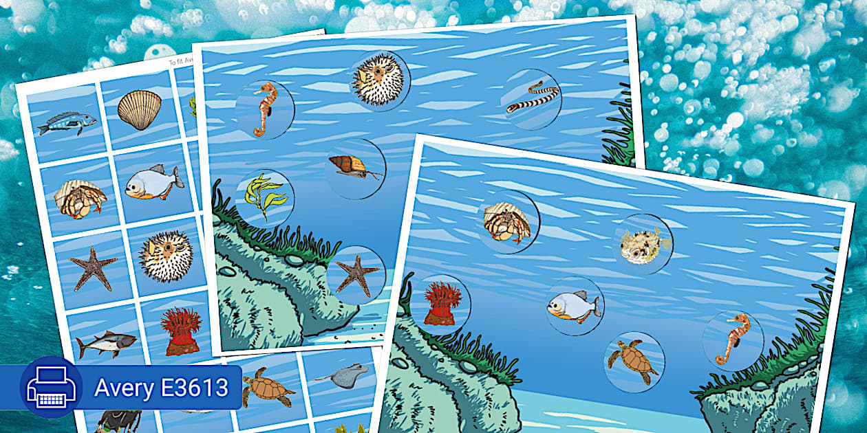 Under the Sea - Make a Scene - Sticker Activity - Twinkl