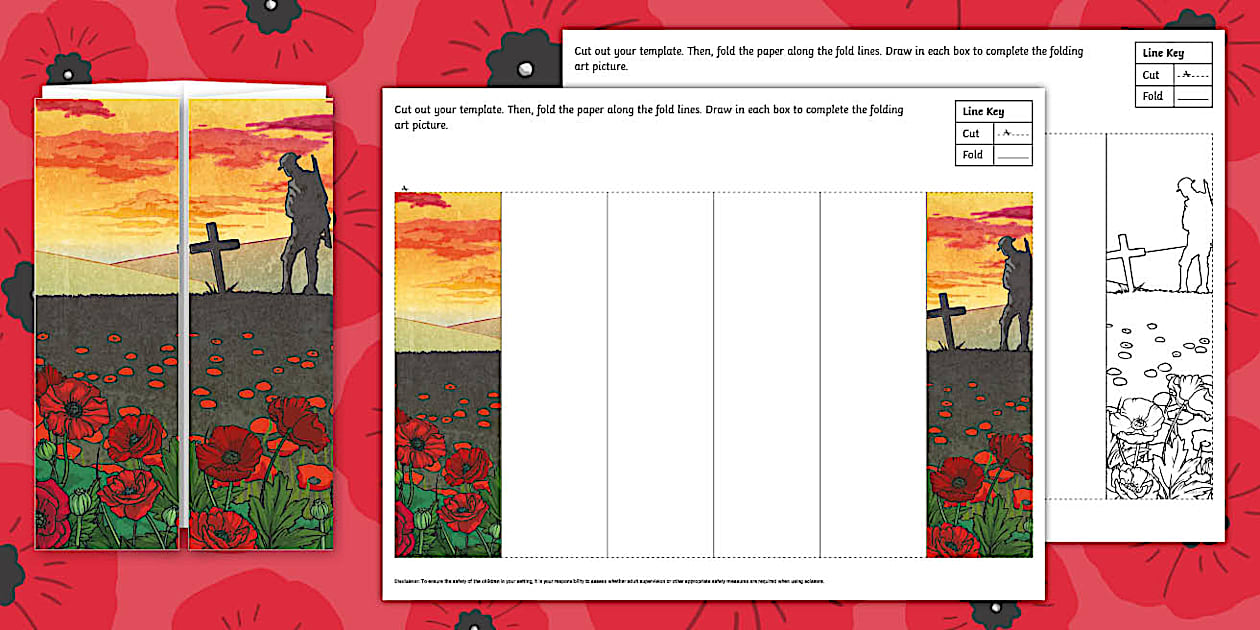 Remembrance Day Folding Art Template (Hecho por educadores)