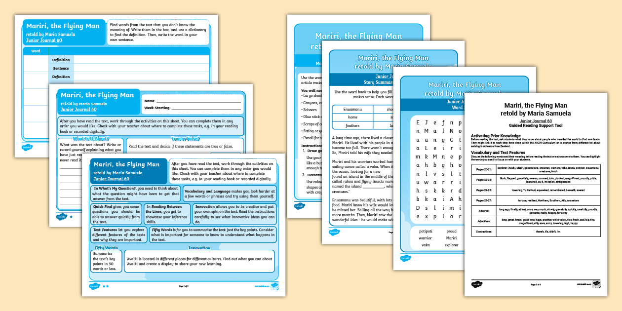 Junior Journal 60 January 2020: Mariri, the Flying Man (Story ...