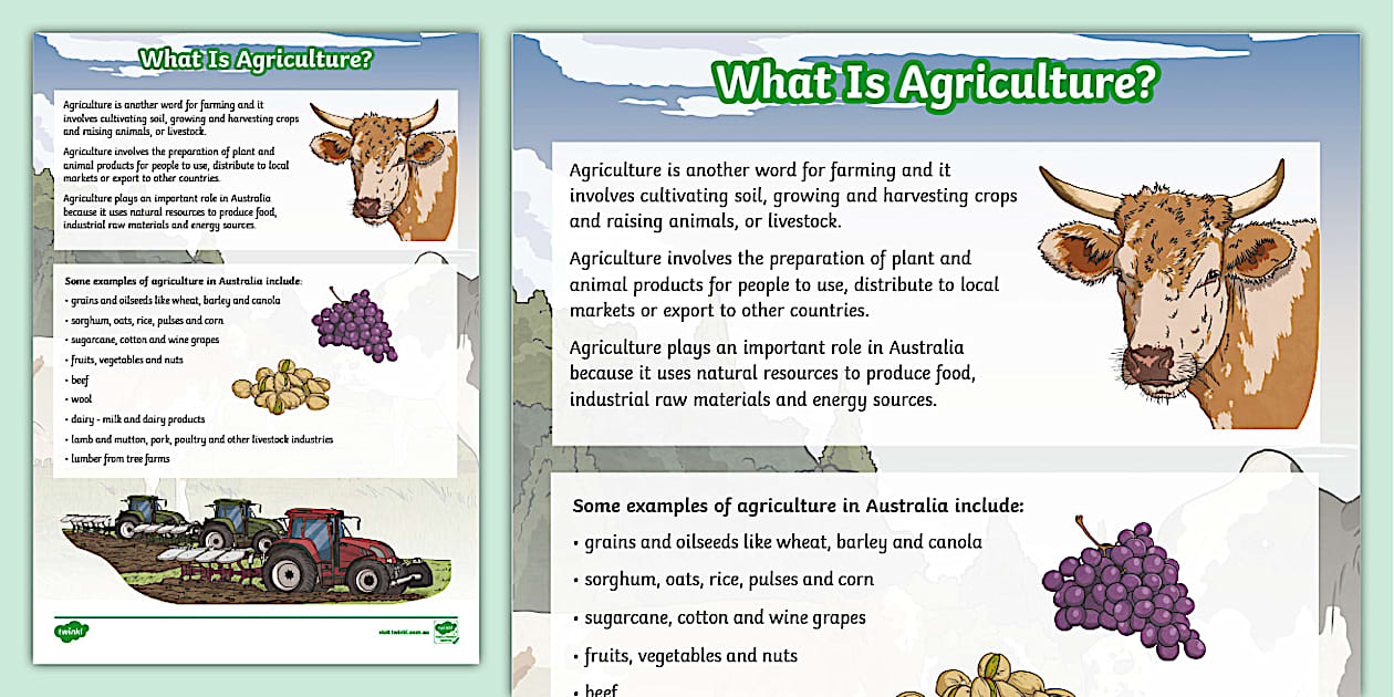 What Is Agriculture? Fact Sheet