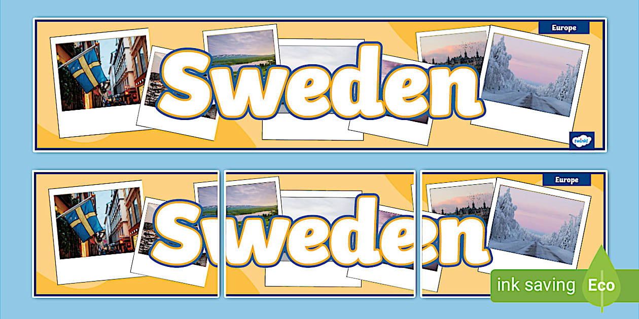 Sweden KS2 Display Banner - Around the World - Twinkl