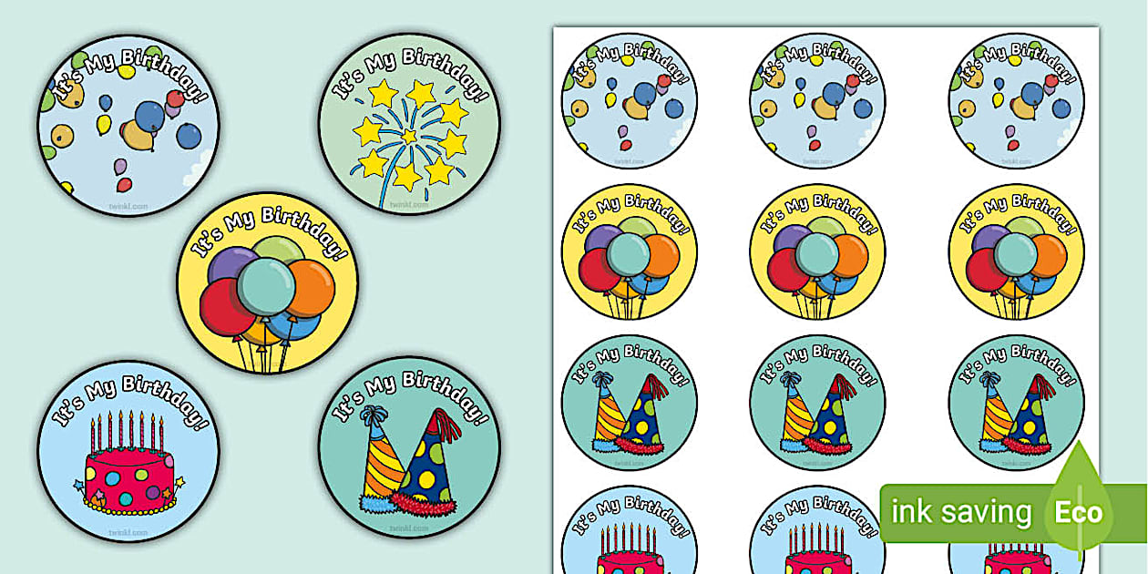 Birthday Stickers (professor feito) - Twinkl