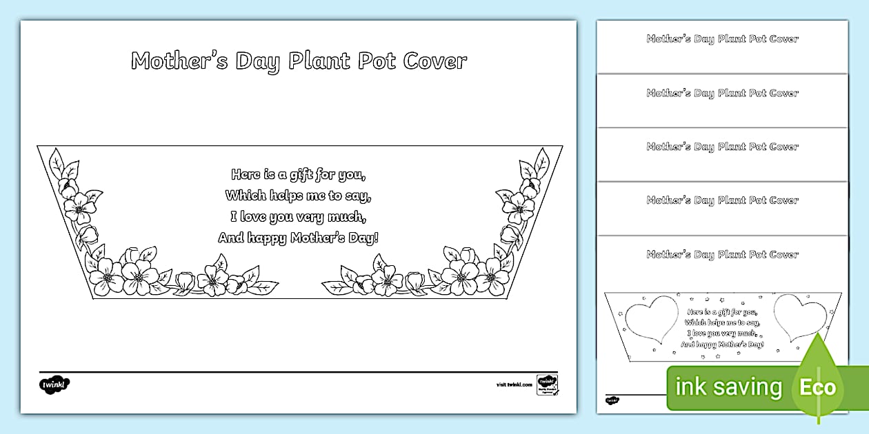 Mother's Day Plant Pot Covers - Celebrations (teacher made)