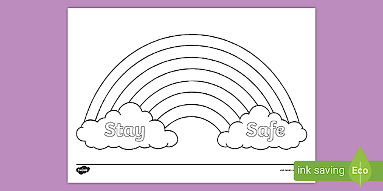 Stay Safe Rainbow Window Poster - School Closure Resources