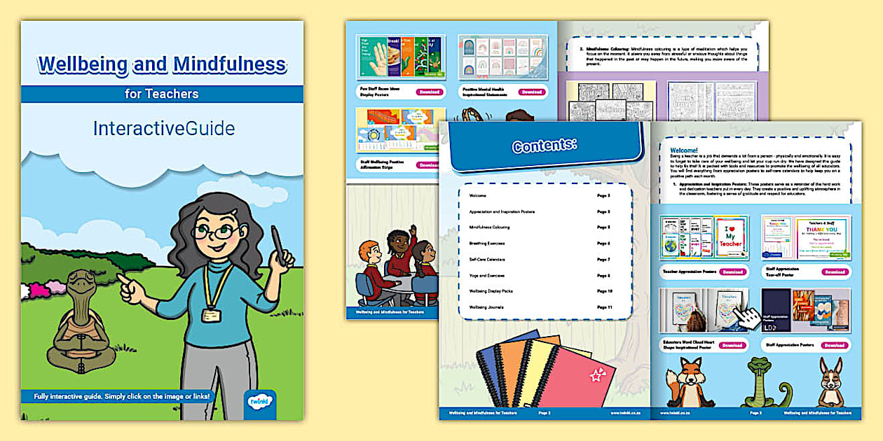 FREE! - Importance Of Wellbeing For Teachers Interactive Guide