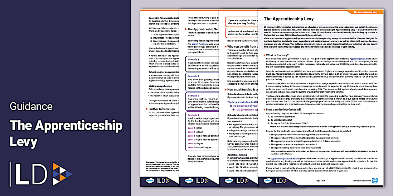 The Apprenticeship Levy Guidance – Leaders – SLT