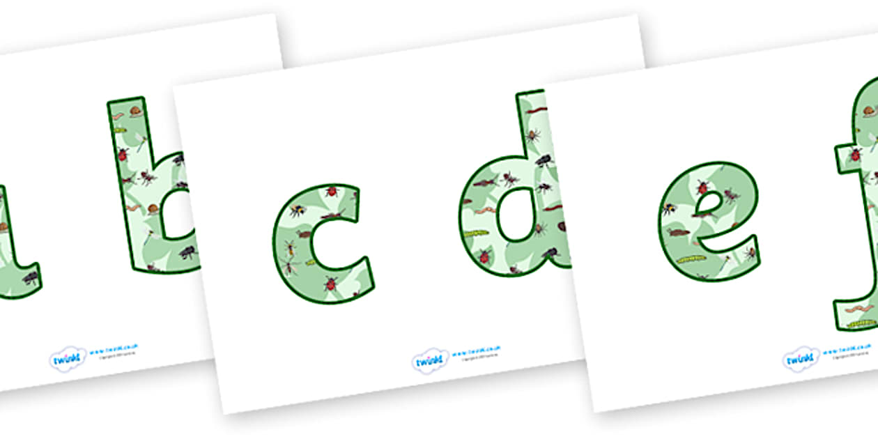 Cursive Display Lettering & Symbols (Minibeasts)