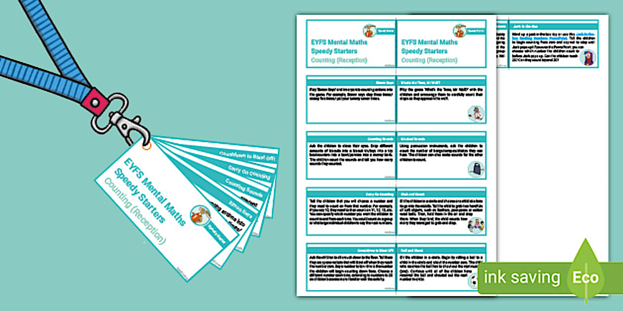 EYFS Maths Speedy Starters Cards: Counting (Reception)