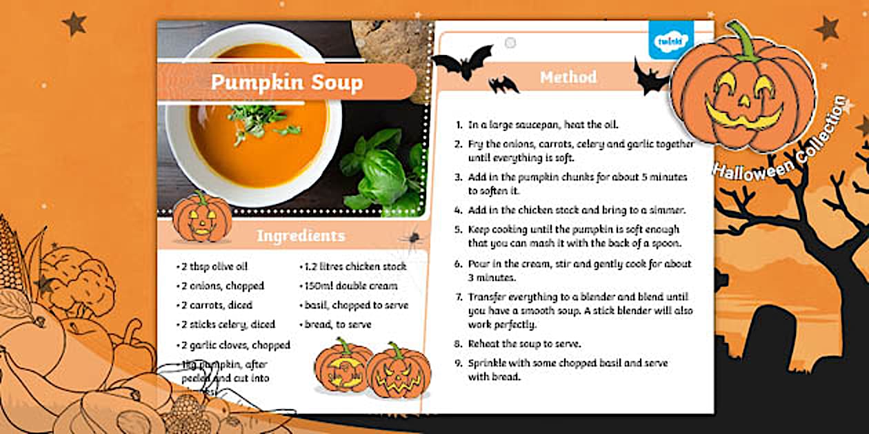 Pumpkin Soup Recipe | Twinkl Yum