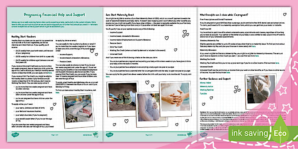 Pregnancy Financial Help and Support (Teacher-Made) - Twinkl