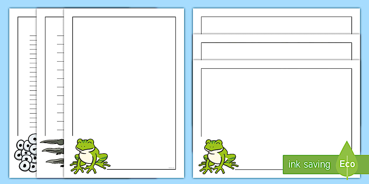 Frog Writing Paper | Frog Life Cycle (teacher made) - Twinkl