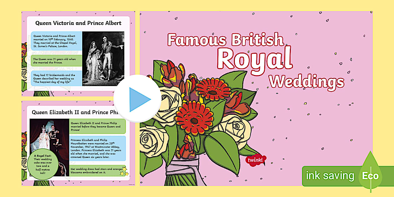 KS1 Famous British Royal Weddings PowerPoint