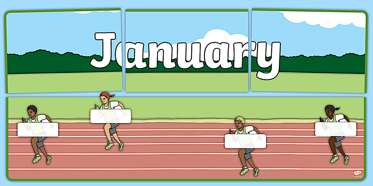 Running Track Themed Birthday Display Pack (teacher made)