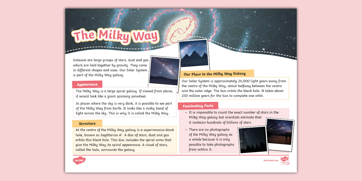Milky Way Fact File - Twinkl - KS2 (teacher made) - Twinkl