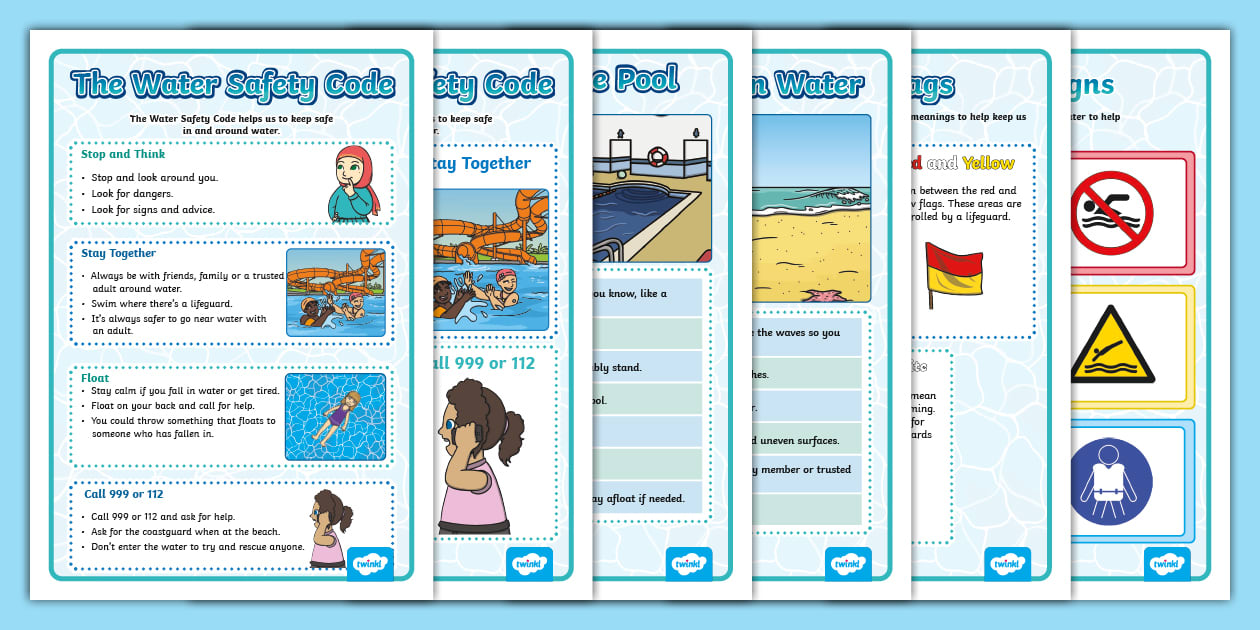 KS1 Water Safety Display Posters (teacher made) - Twinkl