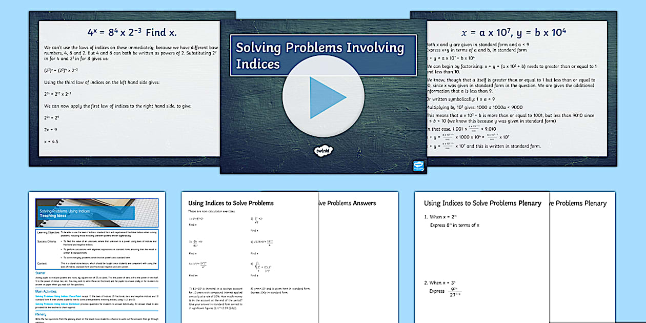 Maths Mastery: Solving Problems Using Indices | GCSE Maths