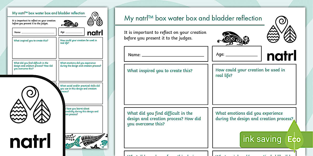 FREE! - natrl™ box water box and bladder reflection (Age 10-16)