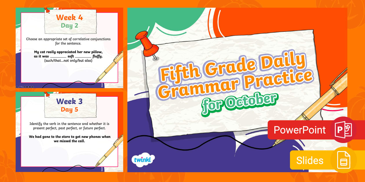 Fifth Grade DGP for October PPT & Google Slides - Twinkl
